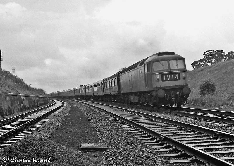 Hatton Bank: Diesel Locomotive D1733 is seen descending Hatton Bank ...