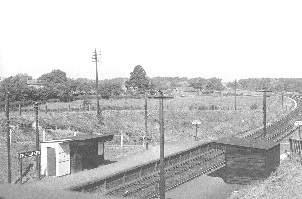 The Lakes Halt: With its GWR 'running in board' displaying the station ...