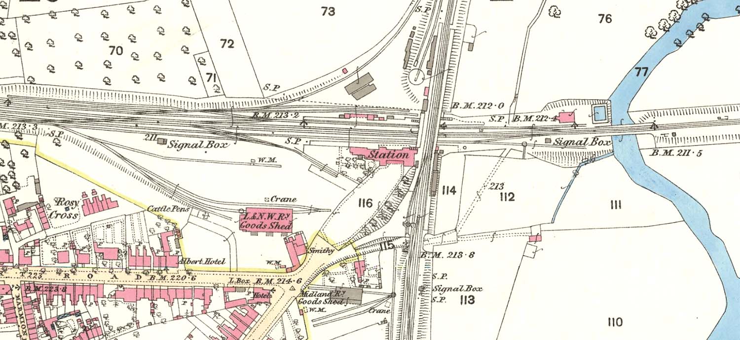 Tamworth High Level Station: An 1883 25 inch to the mile Ordnance ...