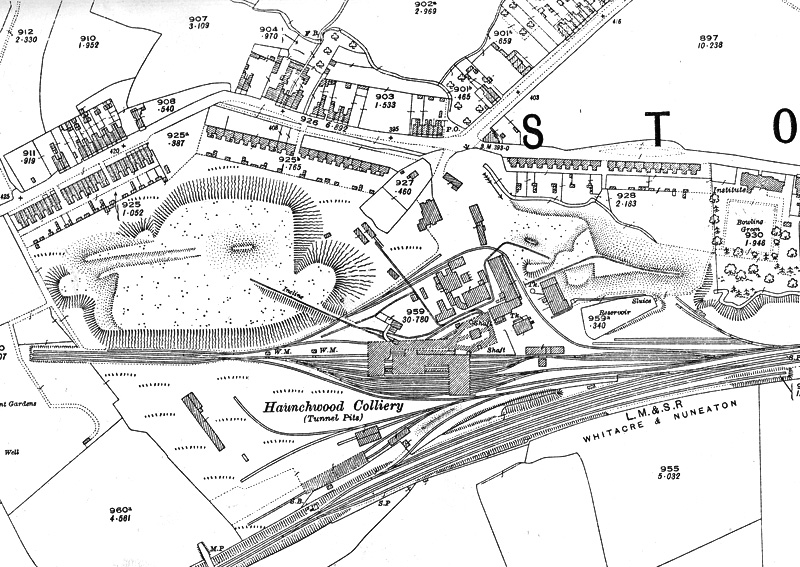 Colliery Lines: View of the map showing the layout of Haunchwood ...