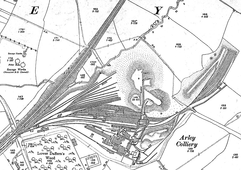 Industrial Railways: View of the map showing the layout of Arley ...