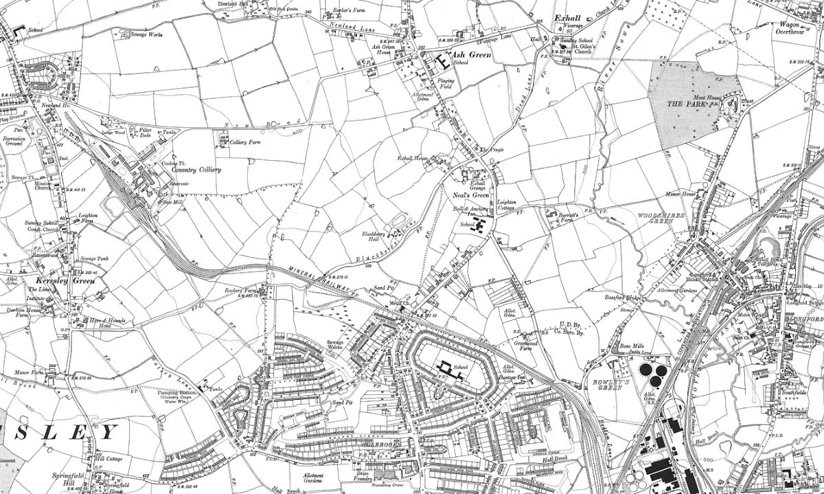 Coventry Gas Works: Ordnance Survey Map revised 1936 and dated 1936 ...
